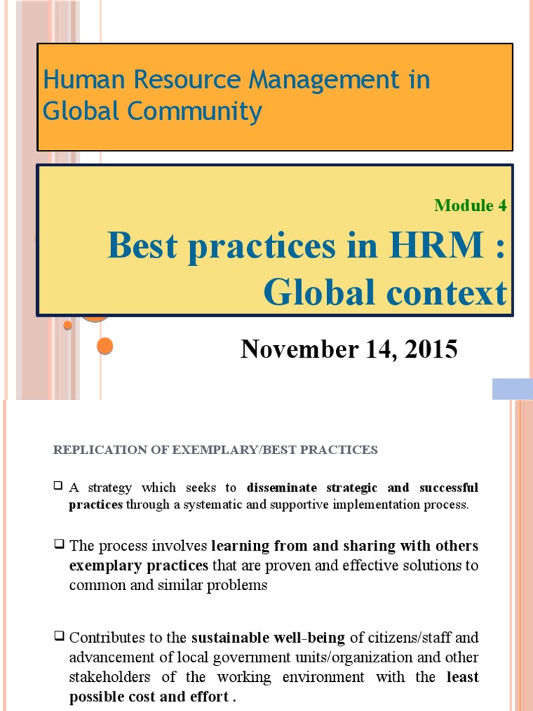 Global HRM Best Practices Guide | PDF | Human Resource Management ...