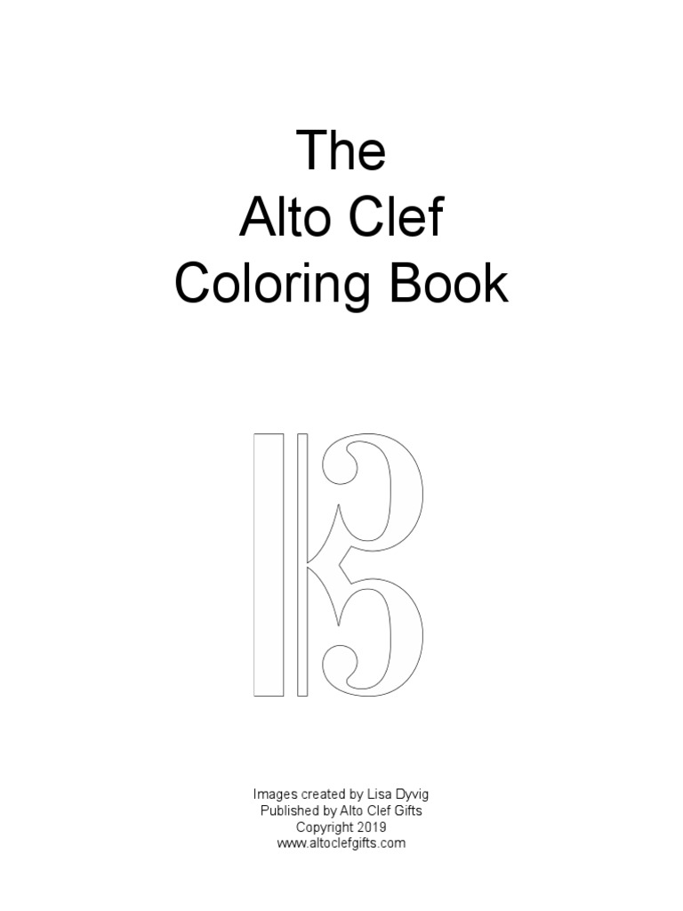 Printable Alto Clef Coloring Book | PDF