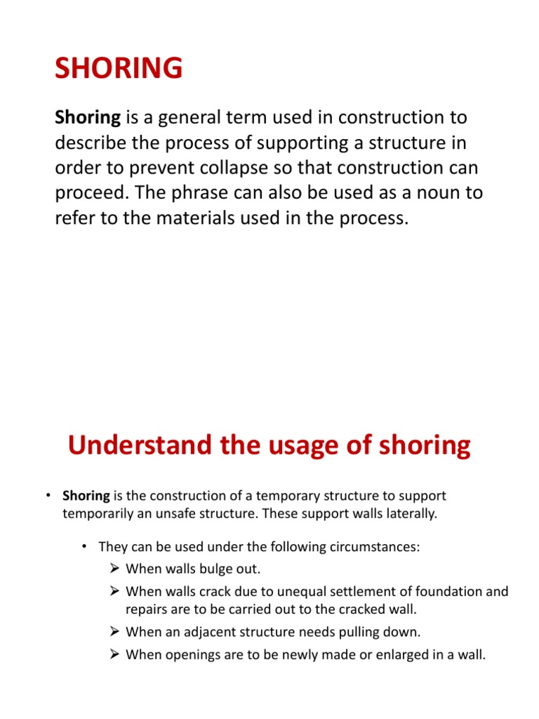 DCQ10033 - TOPIC 2 TEMPORARY STRUCTURES (Shoring) | PDF | Wall ...