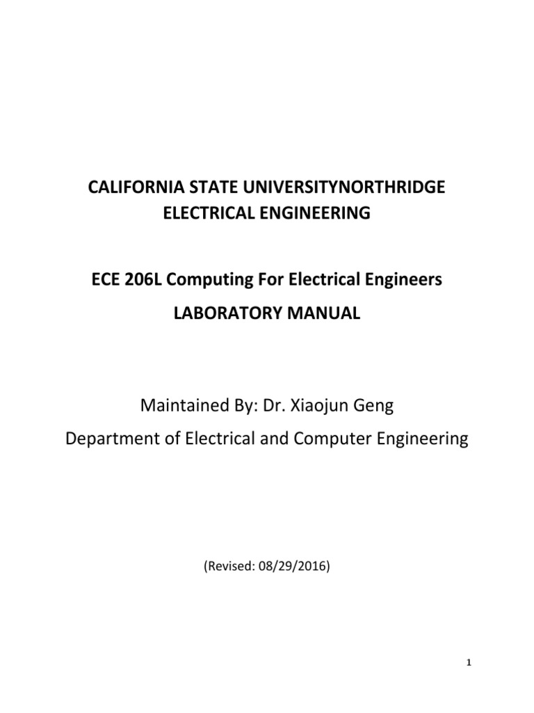 ECE 206 Lab Manual | PDF | Resistor | Computer Engineering
