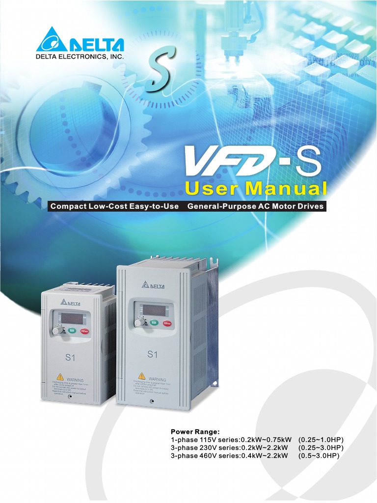 Delta Vfd-S Manual | PDF | Electric Motor | Alternating Current