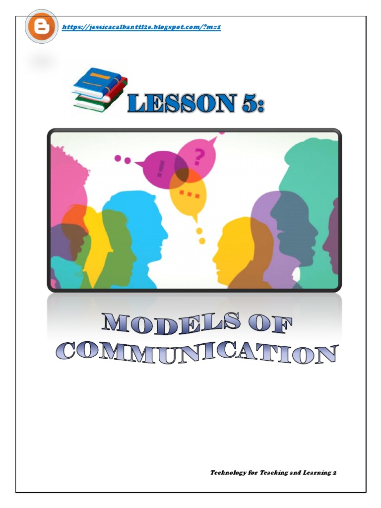 Vii. Lesson 5 - Models of Communication | PDF | Public Speaking ...
