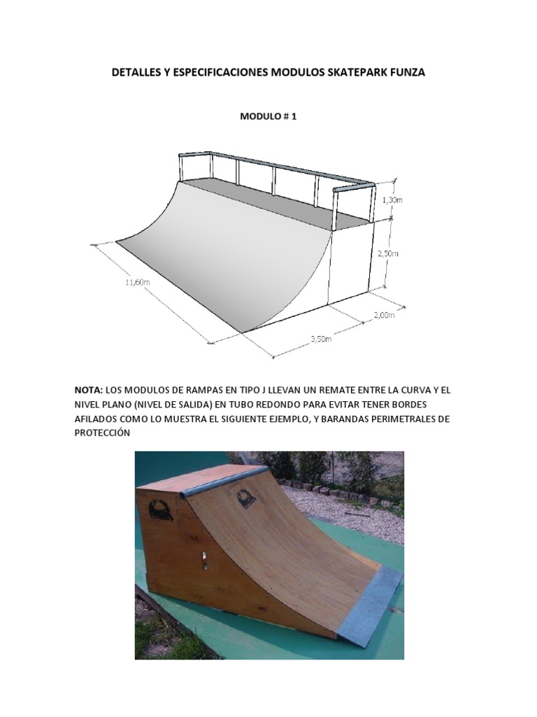 Detalles Y Especificaciones Modulos Skatepark Pdf