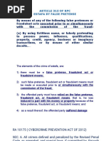 Estafa and Falsification Elements in RPC | PDF | Fraud | Prosecutor