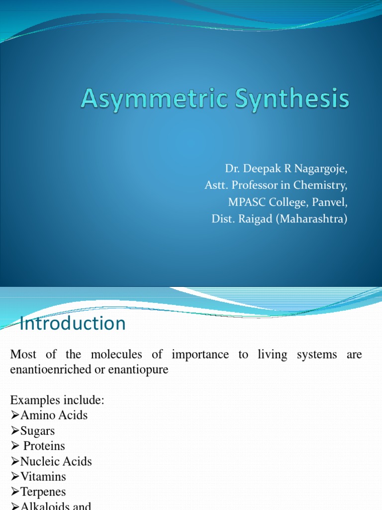 Dr. Deepak R Nagargoje, Astt. Professor in Chemistry, MPASC College ...