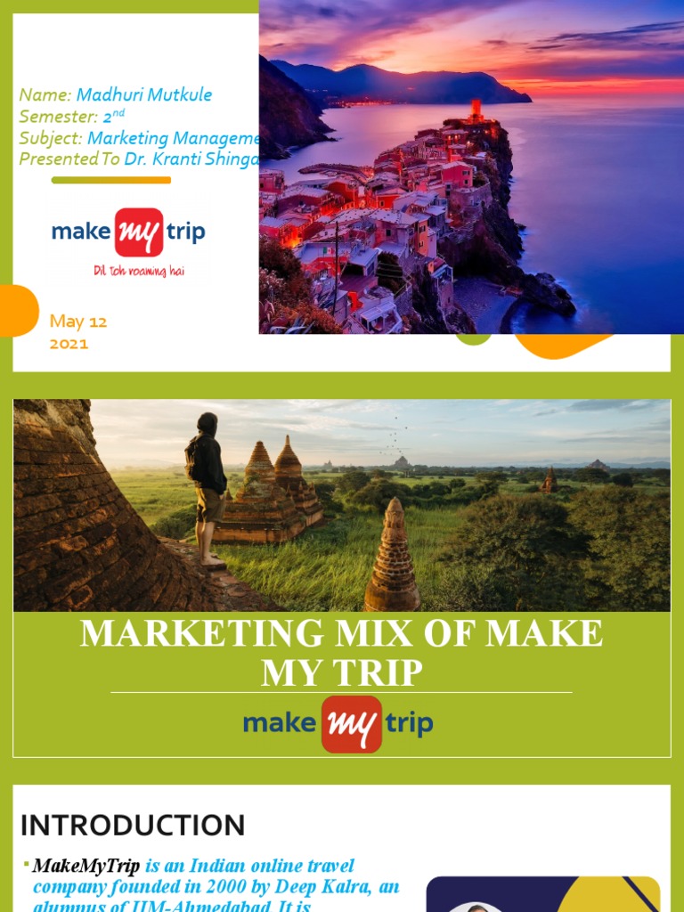 Marketing Mix of MakeMyTrip | PDF | Retail | Marketing