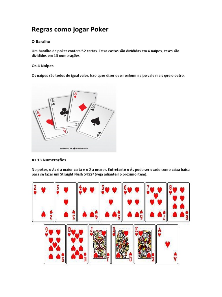 Regras Poker | PDF | Pôquer | Texas Hold 'Em