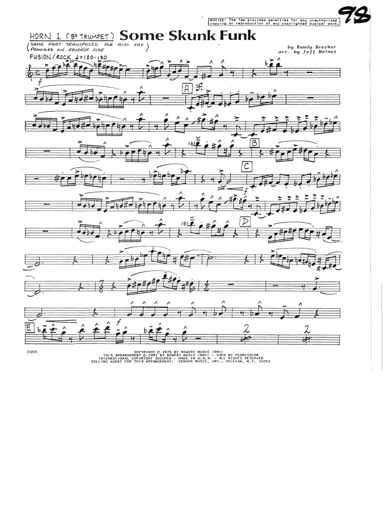 Some Skunk Funk - Jeff Holmes - 111 | PDF