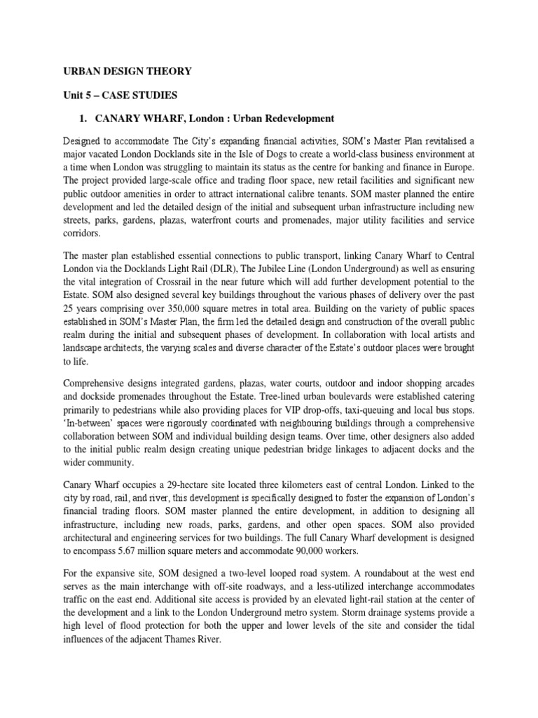 Unit 5-Case Studies | PDF | London | New York City