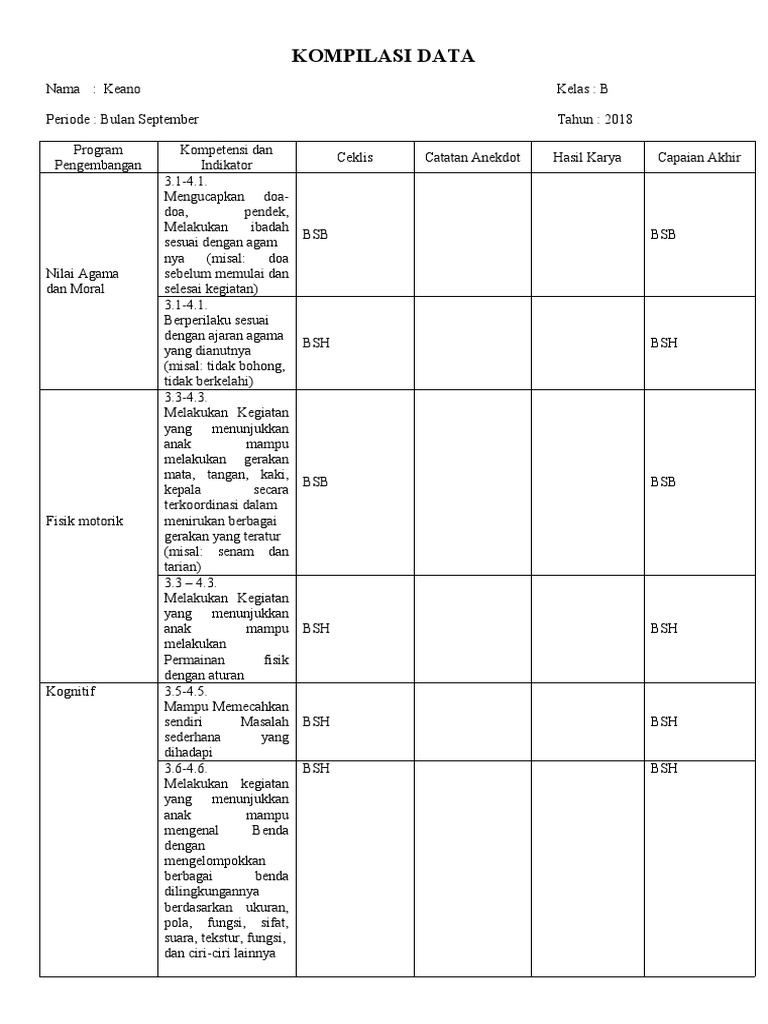 Kompilasi Data | PDF