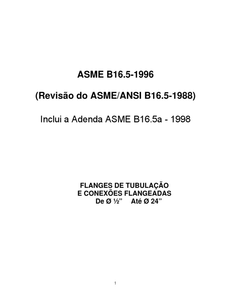 Asme B16-5 | PDF | Ferro fundido | Parafuso