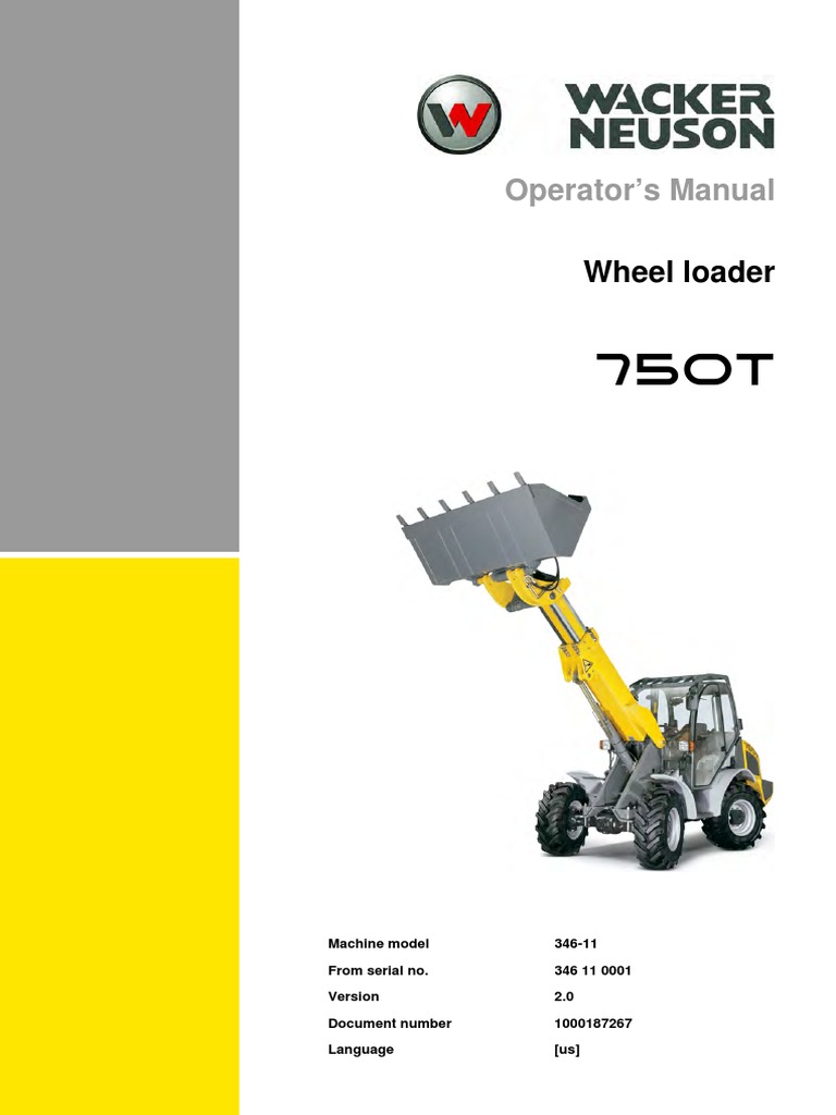 Operator's Manual: Wheel Loader | Download Free PDF | Throttle | Motor ...