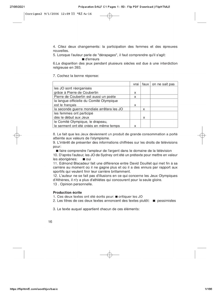 Préparation DALF C1 Pages 1 - 50 - Flip PDF Download - FlipHTML5 | PDF ...
