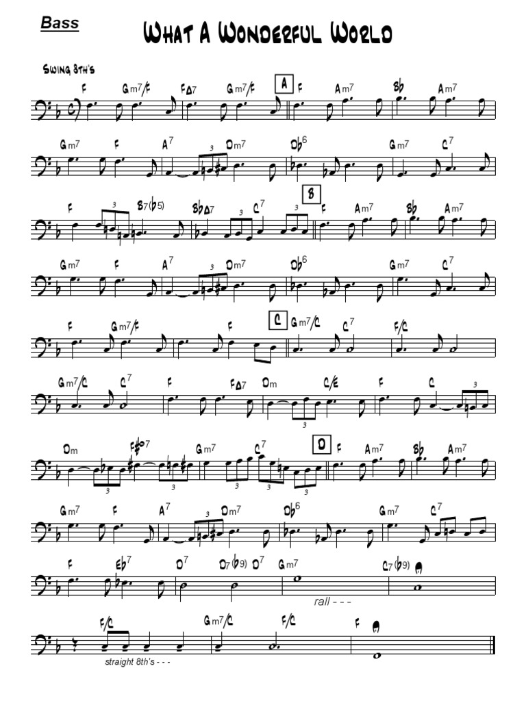 08 What A Wonderful World - Bass | PDF