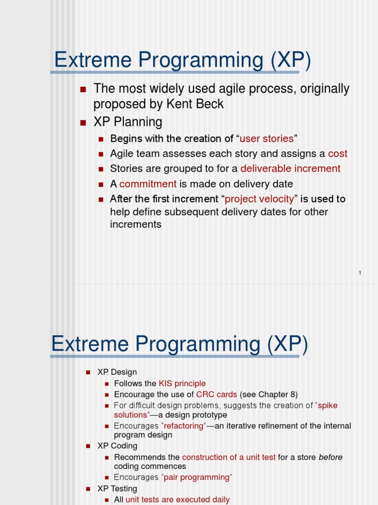 Extreme Programming (XP) : The Most Widely Used Agile Process ...