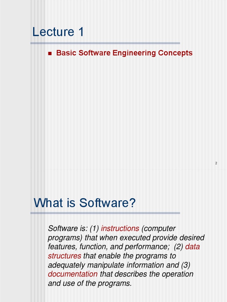 Lecture 1 Basic Software Engineering Concepts | PDF | Web Application ...