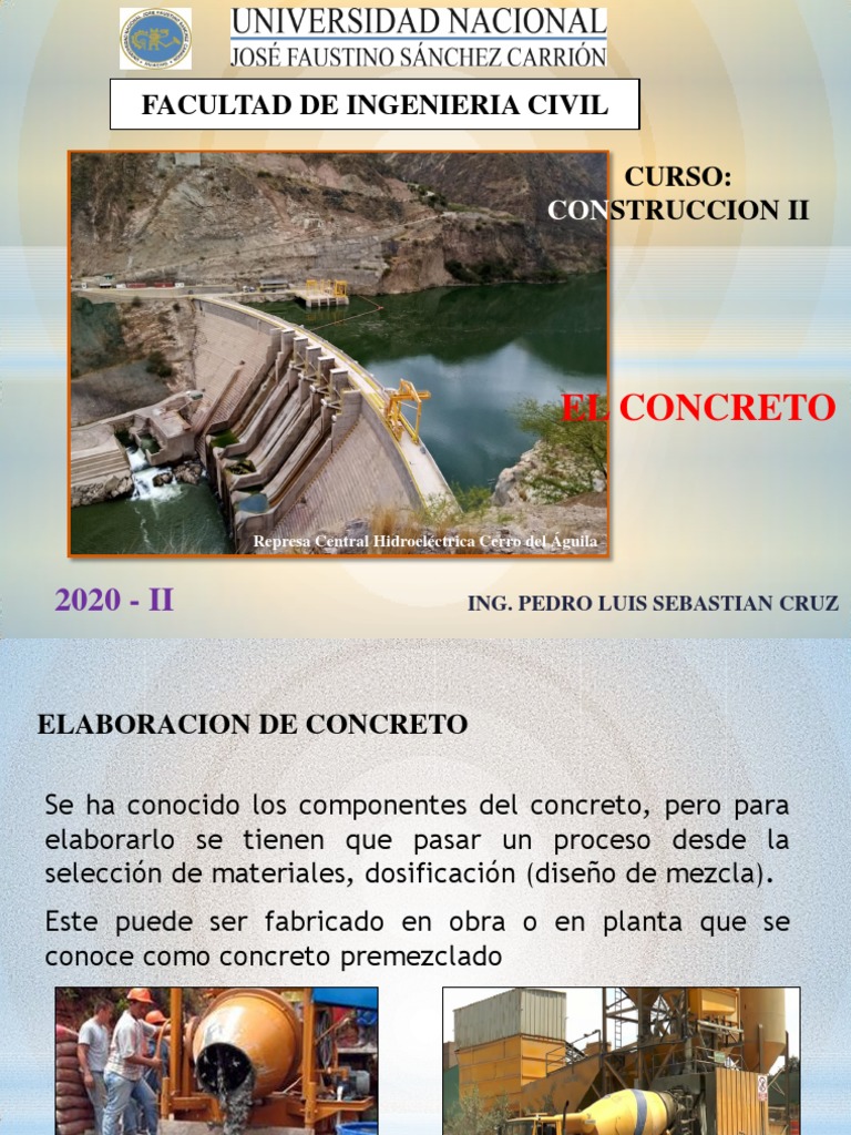 Presentación-Concreto 2020-II | PDF | Hormigón | Sectores Economicos