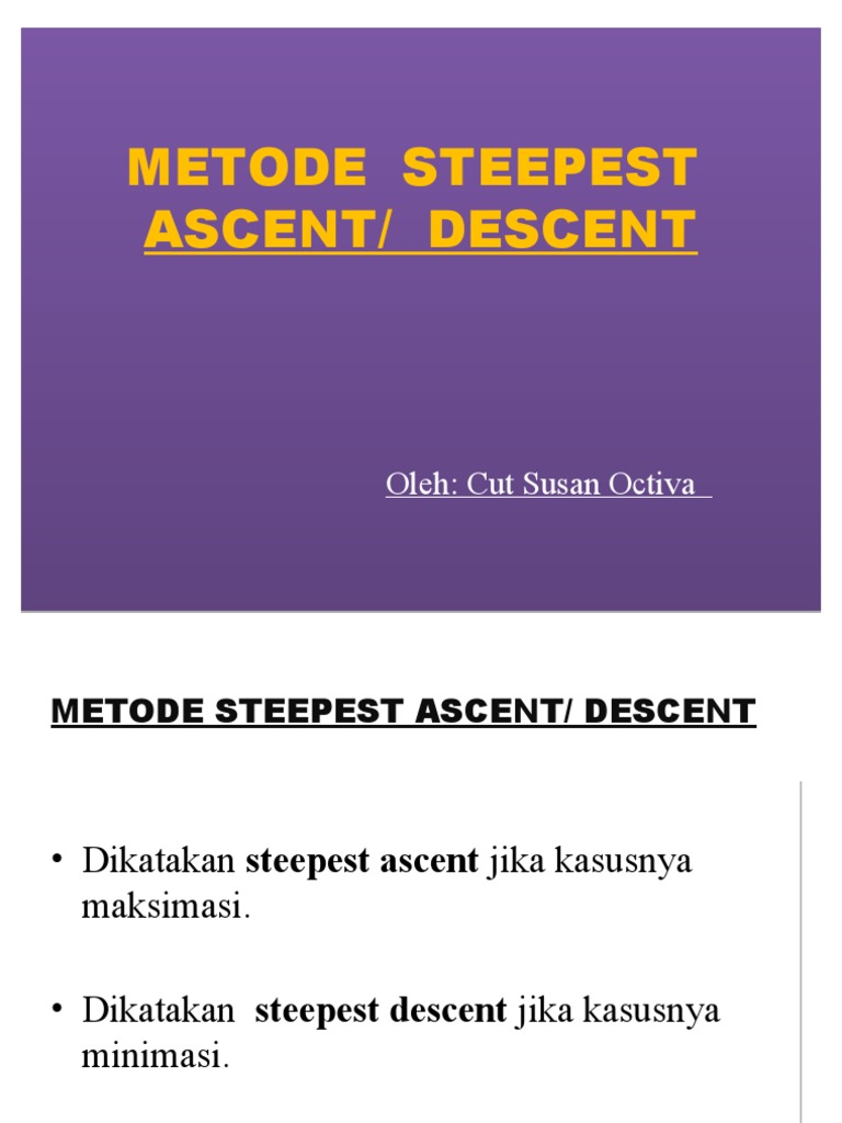 Metode Steepest Ascent - Pert. Ke 6 | PDF