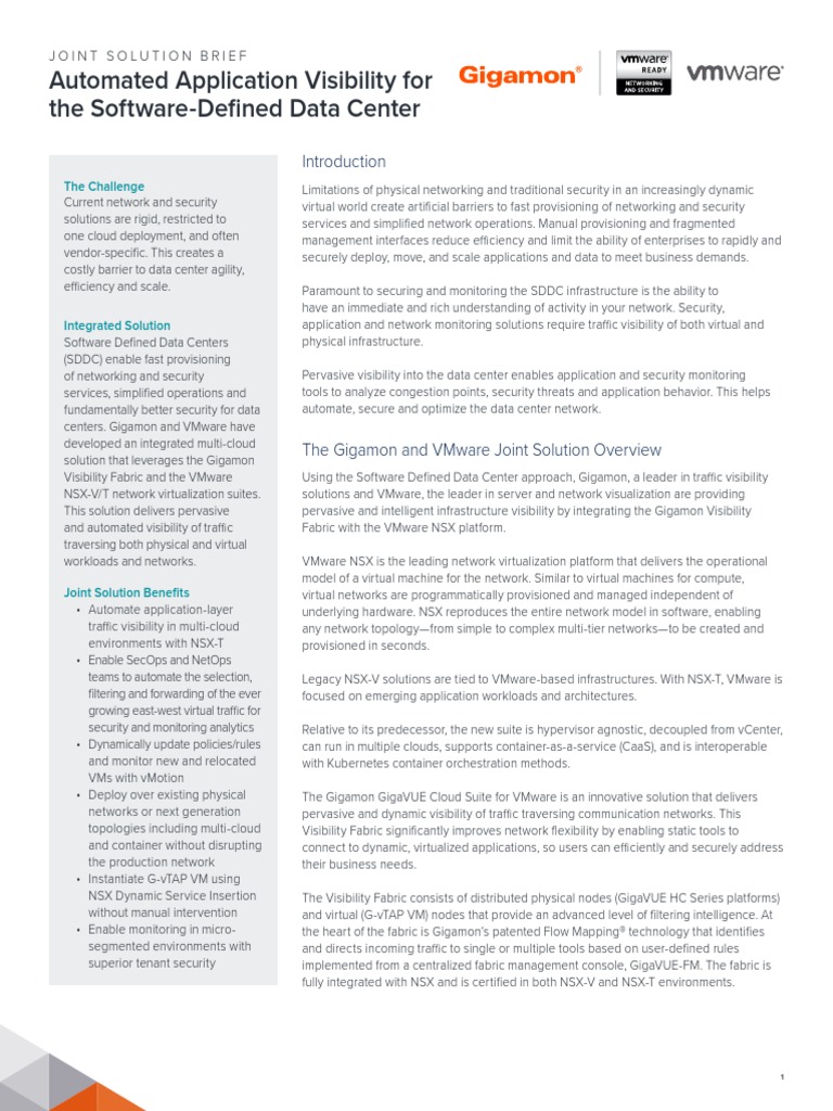 Automated Application Visibility For The Software-Defined Data Center ...