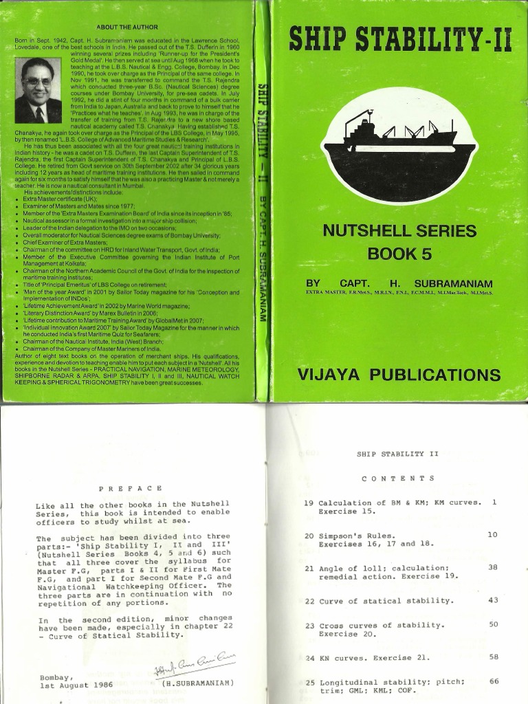 05 Subramaniam Ship Stability Part II Book 5 | PDF