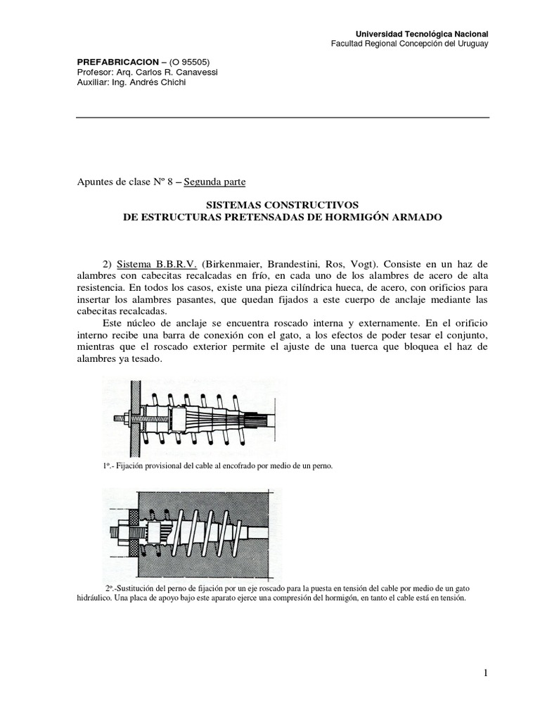Apunte #9 - Sistemas Constructivos Estructuras Pretensadas - 2 | PDF ...