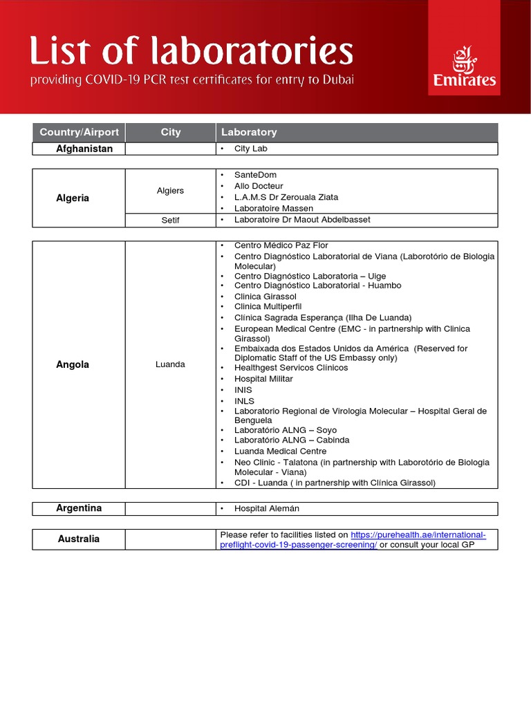 Approved Laboratories | PDF | Medical Laboratory | Hospital