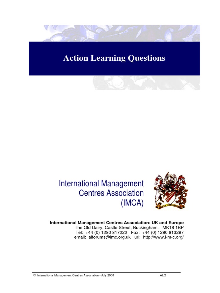 Action Learning Questions | PDF | Citation | Learning