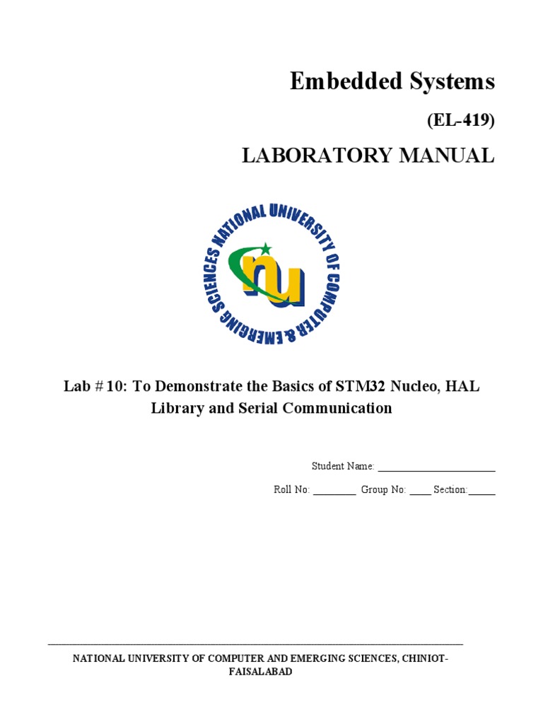 Embedded Systems: Laboratory Manual | Download Free PDF | Arm Architecture | Microcontroller