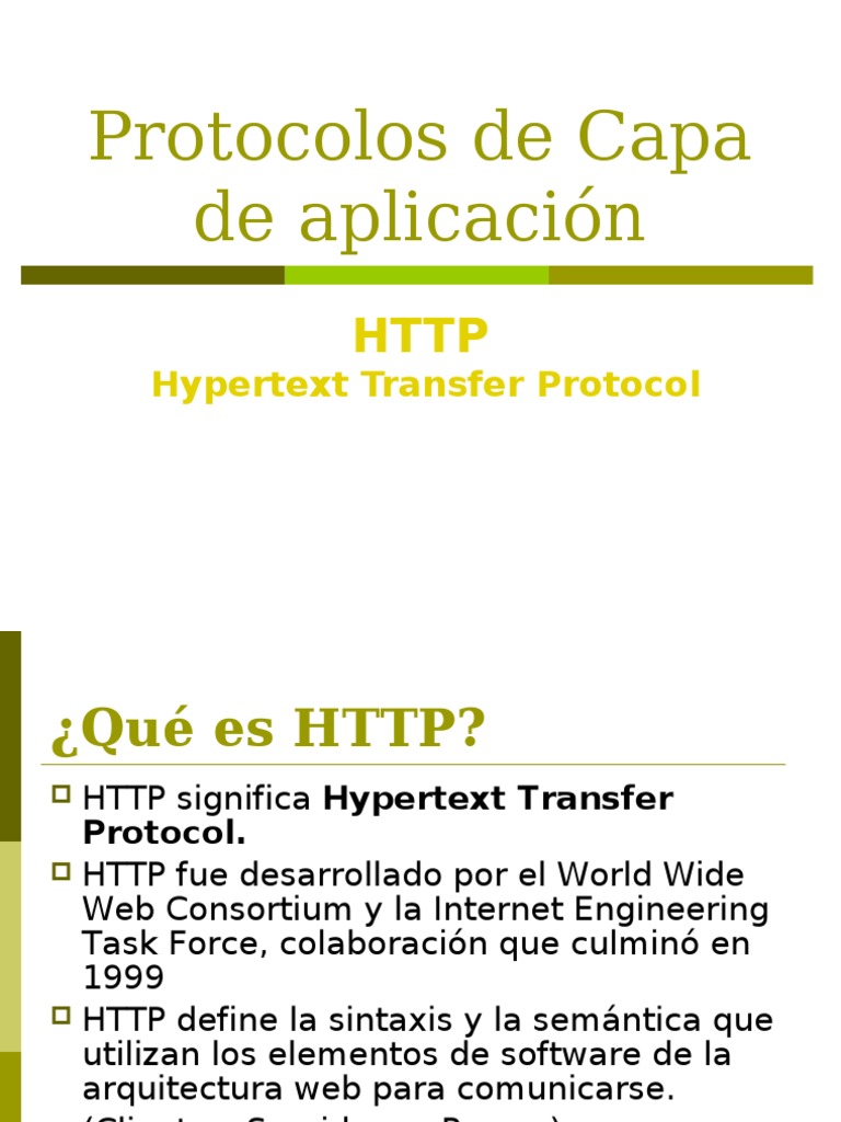 Introducción a HTTP y sus Elementos | PDF | Protocolo de Transferencia ...