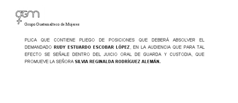 Sobre Plica Guarda y Custodia | PDF