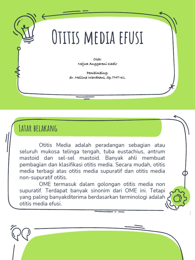 OME (OTITIS MEDIA EFUSI) Najwa Anggraeni Kadir 712019025 | PDF