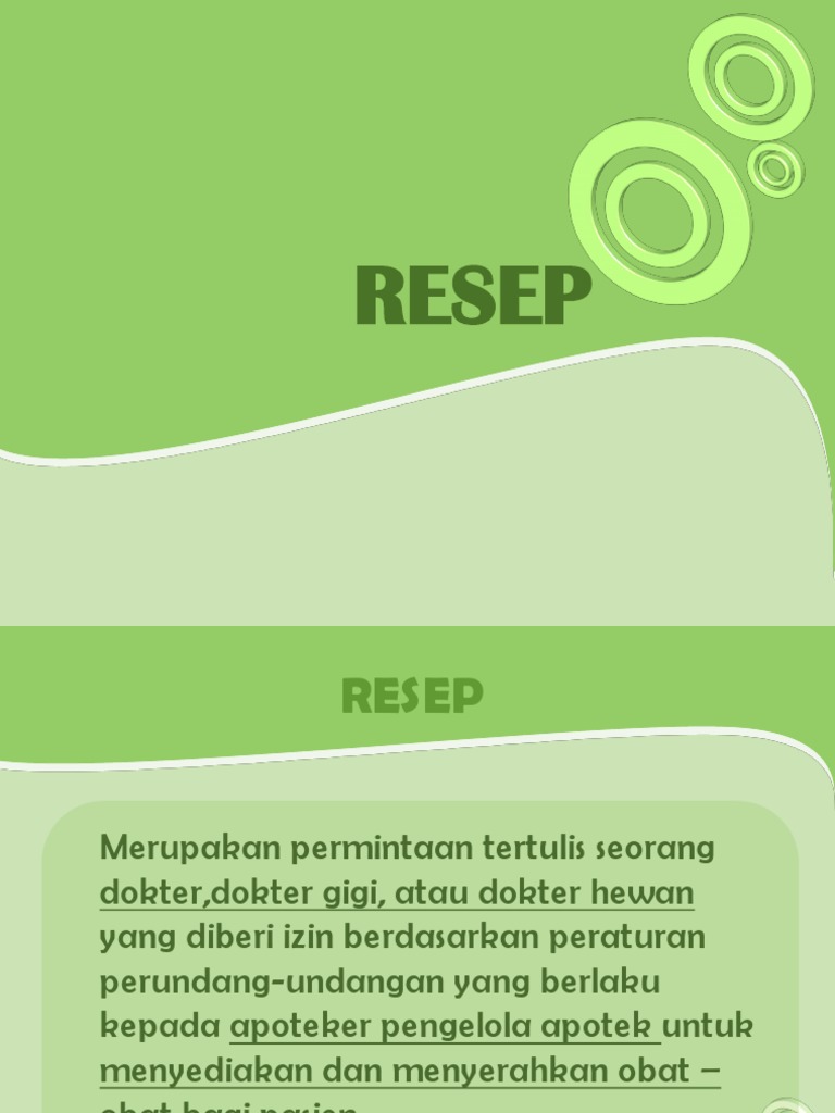 Panduan Lengkap Penulisan Resep | PDF