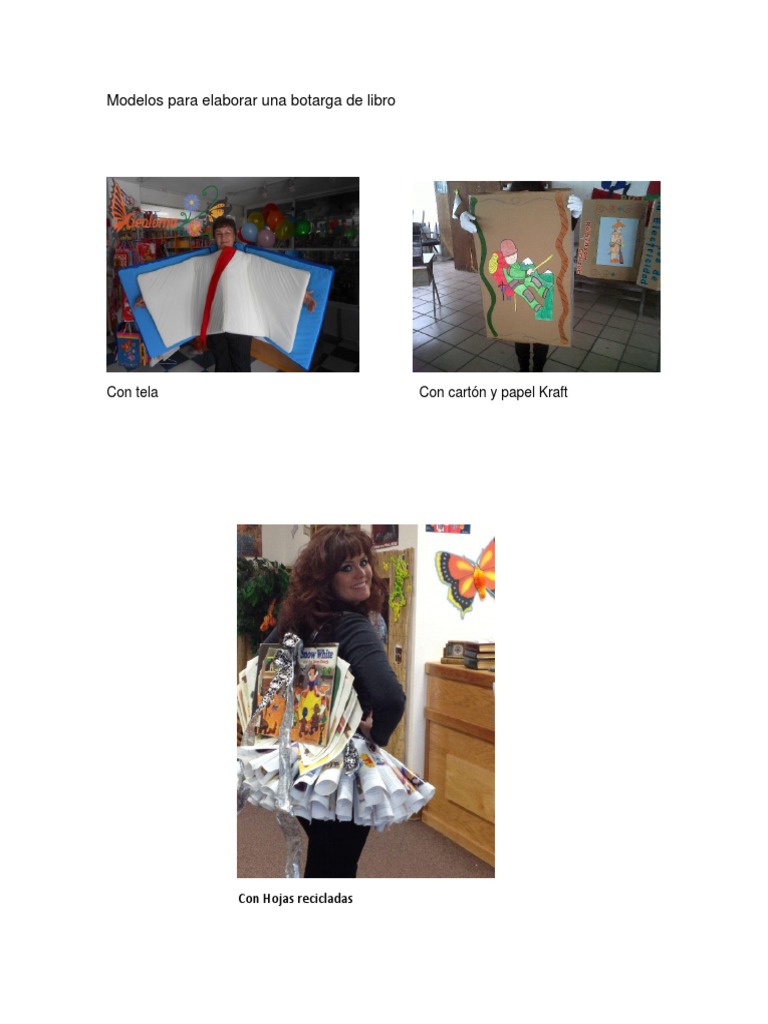 Modelos de Botargas de Libros Recicladas | PDF