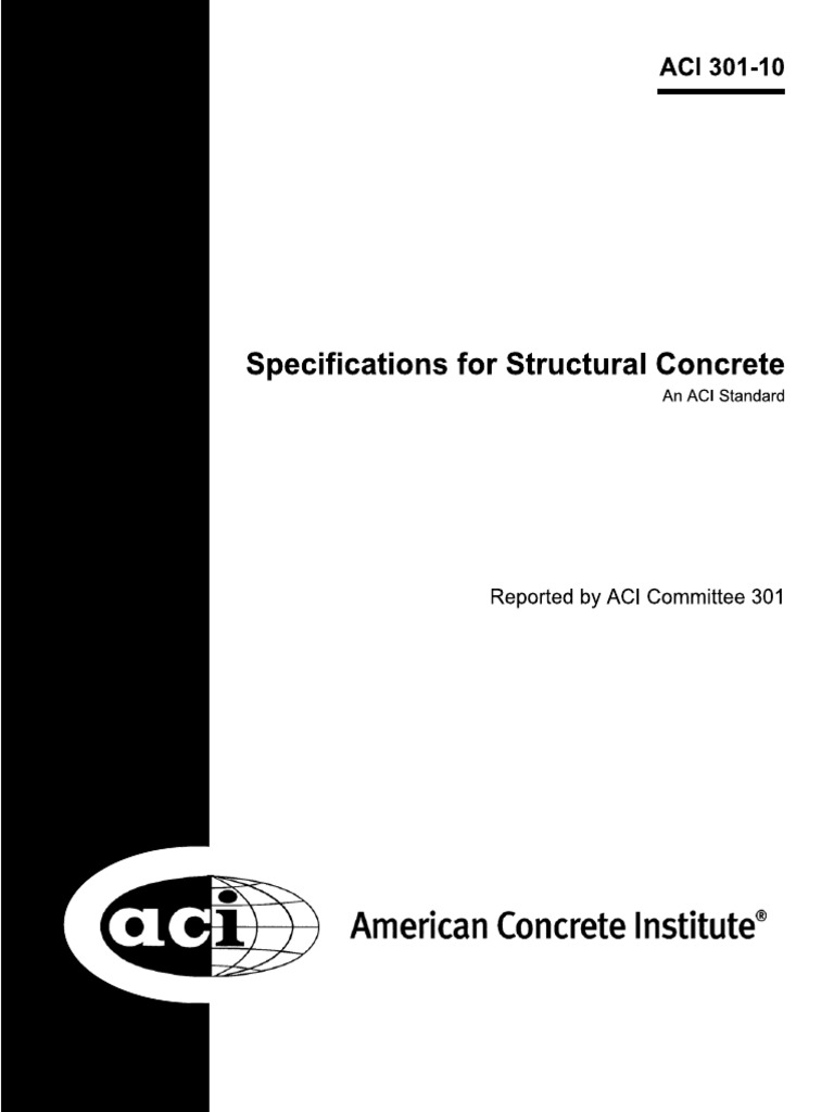 ACI 301-10 Specifications For Structural Concrete | PDF