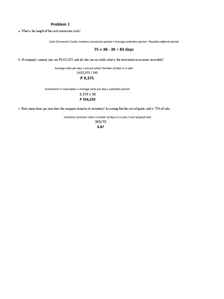 Module 5 Answer | PDF | Working Capital | Inventory