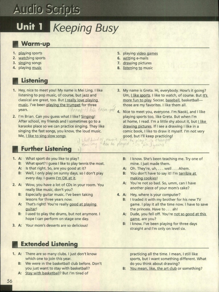 Listening Advantage 2 Teachers Guide Trang 49 89 | PDF | Foods ...