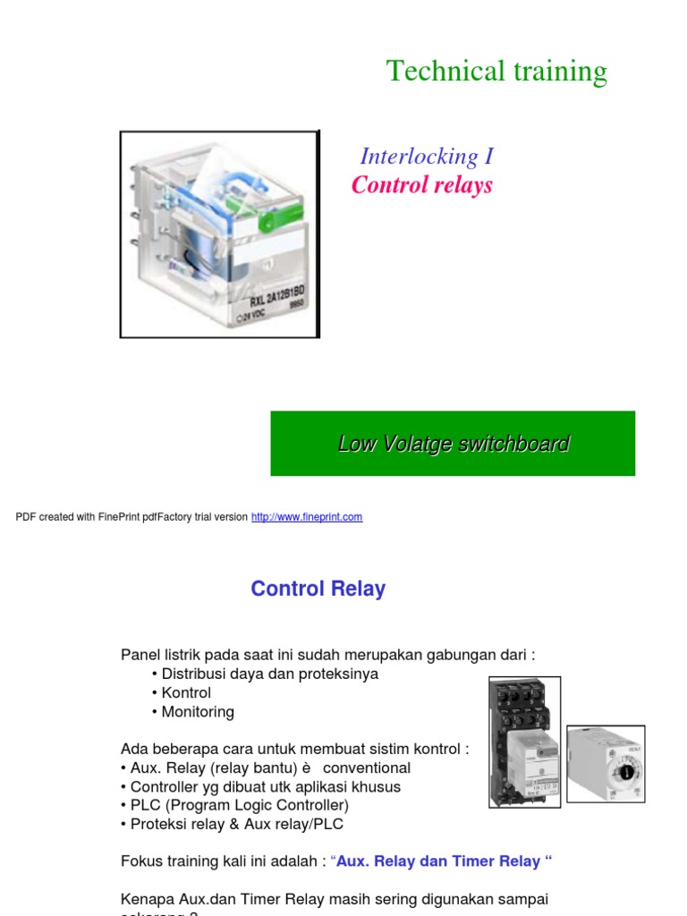 Interlocking - I (Control Relay) Full Page | PDF