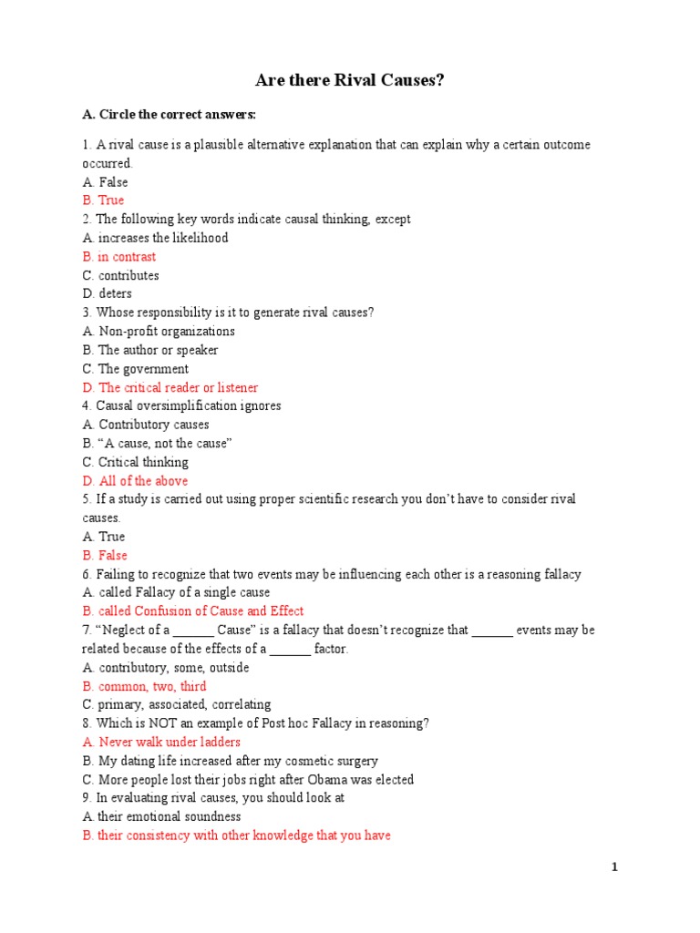 Critical Thinking on Causal Claims | PDF | Causality | Violence