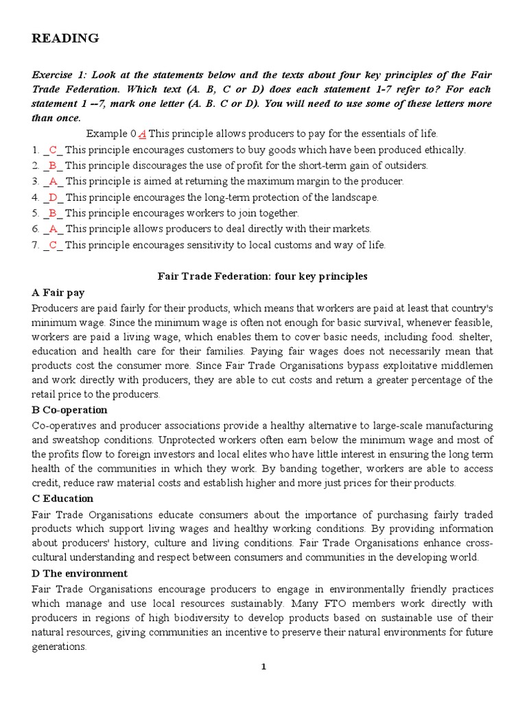 Fair Trade Principles and Business Ethics | PDF | Fair Trade | Living Wage
