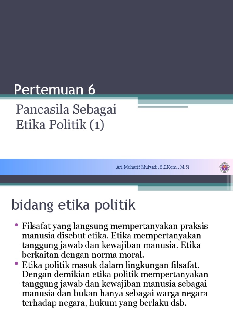 Pancasila Sebagai Etika Politik | PDF