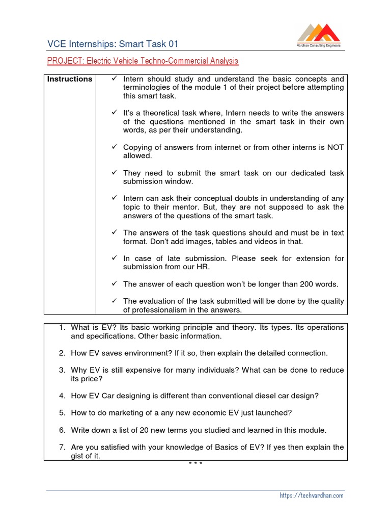 PROJECT: Electric Vehicle Techno-Commercial Analysis: VCE Internships ...