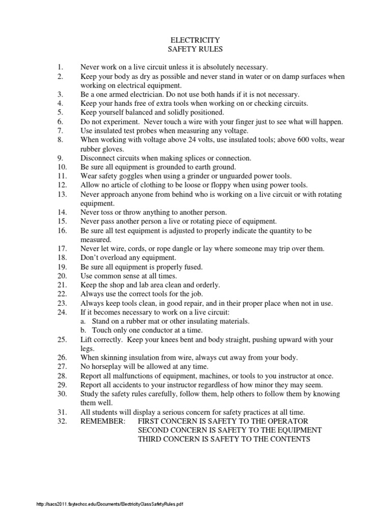 Essential Electrical Safety Guidelines: 31 Rules for Handling ...