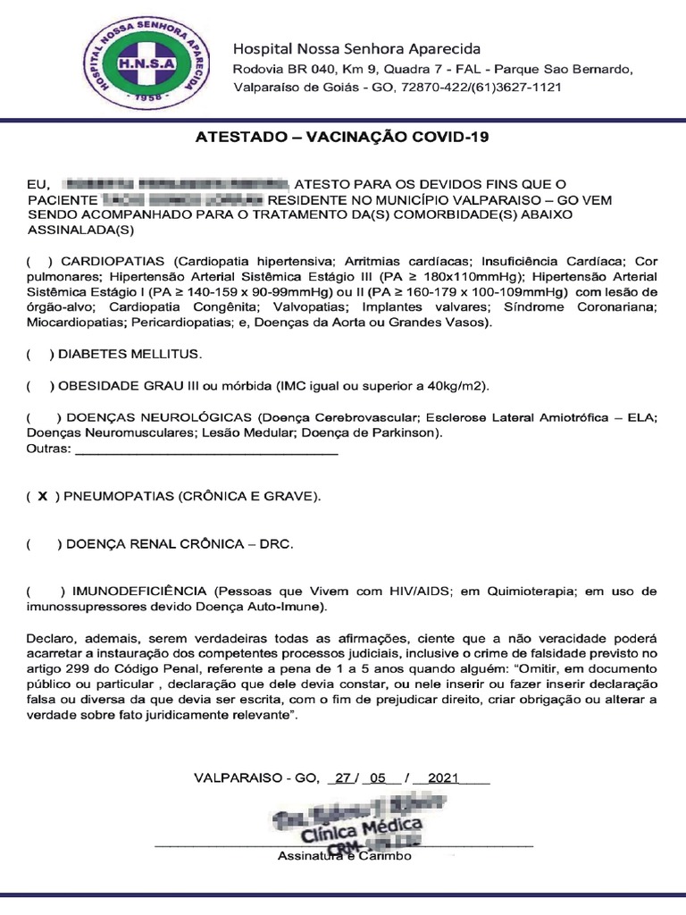 Atestado Médico Falso | PDF