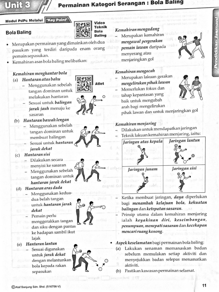 Nota Dan Latihan Bola Baling | PDF