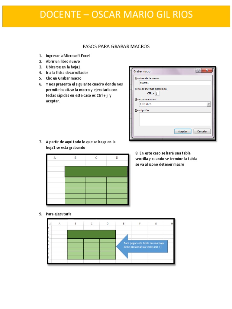 Actividad 1 Grabar Macros | PDF | Informática