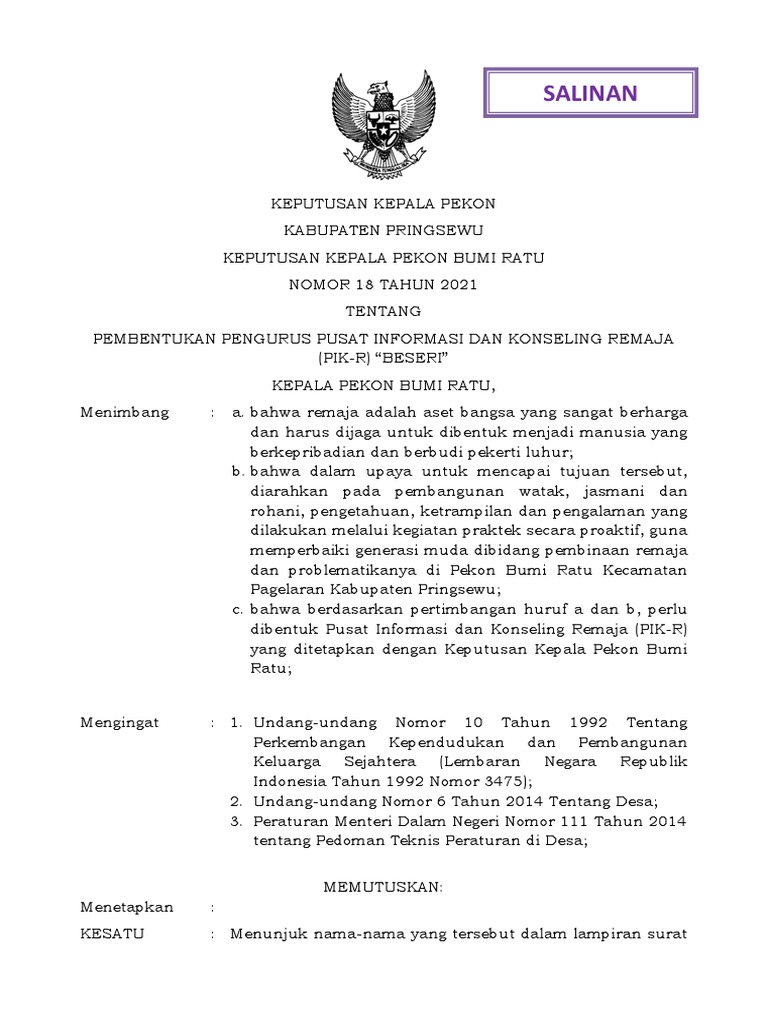 SK Pik Remaja | PDF | Bisnis