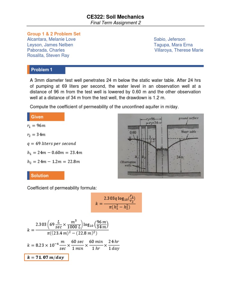 Problem Set On Soil Mechanics | PDF | Porosity | Soil Mechanics