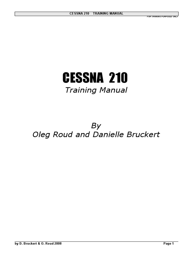 Cessna 210: Training Manual | PDF | Airspeed | Turbocharger