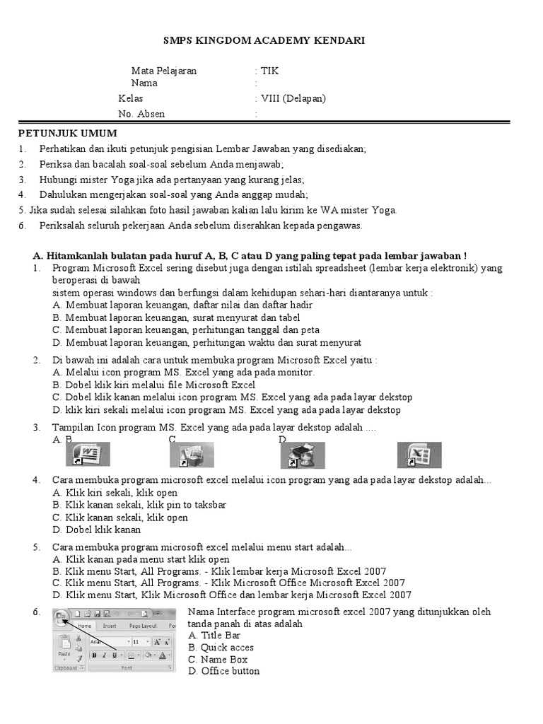 Soal Pas Tik Grade Viii | PDF