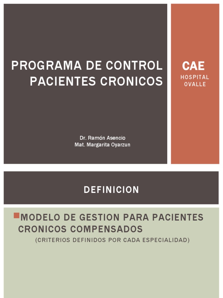 Programa de Control Pacientes Cronicos | PDF | Hospital | Enfermedades ...